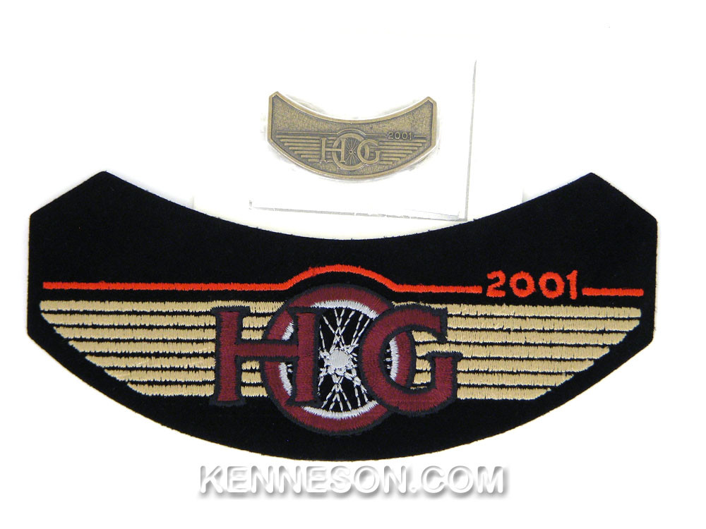 2001 Harley Owners Group HOG Rocker Patch and Pin | eBay