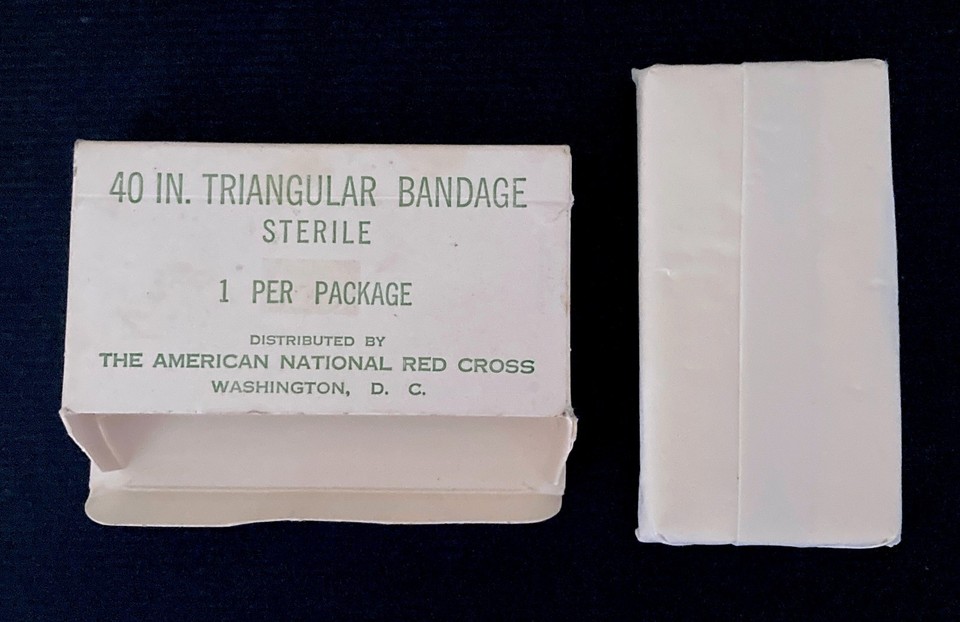 Vintage American National Red Cross Triangular Bandage 40” Medical ...