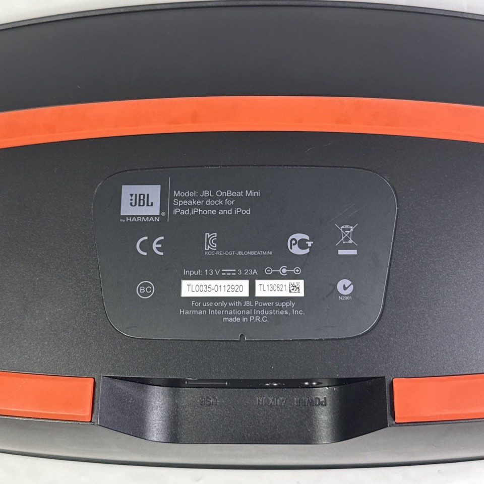JBL Audio Speaker OnBeat Mini Dock Black iPad iPhone iPod Portable W ...