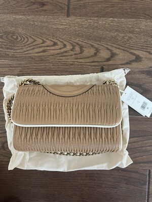 Tory Burch SMALL FLEMING SOFT PLEATED CONVERTIBLE SHOULDER BAG Dusty ...