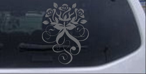Swirl Roses Flowers Vine Car or Truck Window Laptop Decal Sticker | eBay