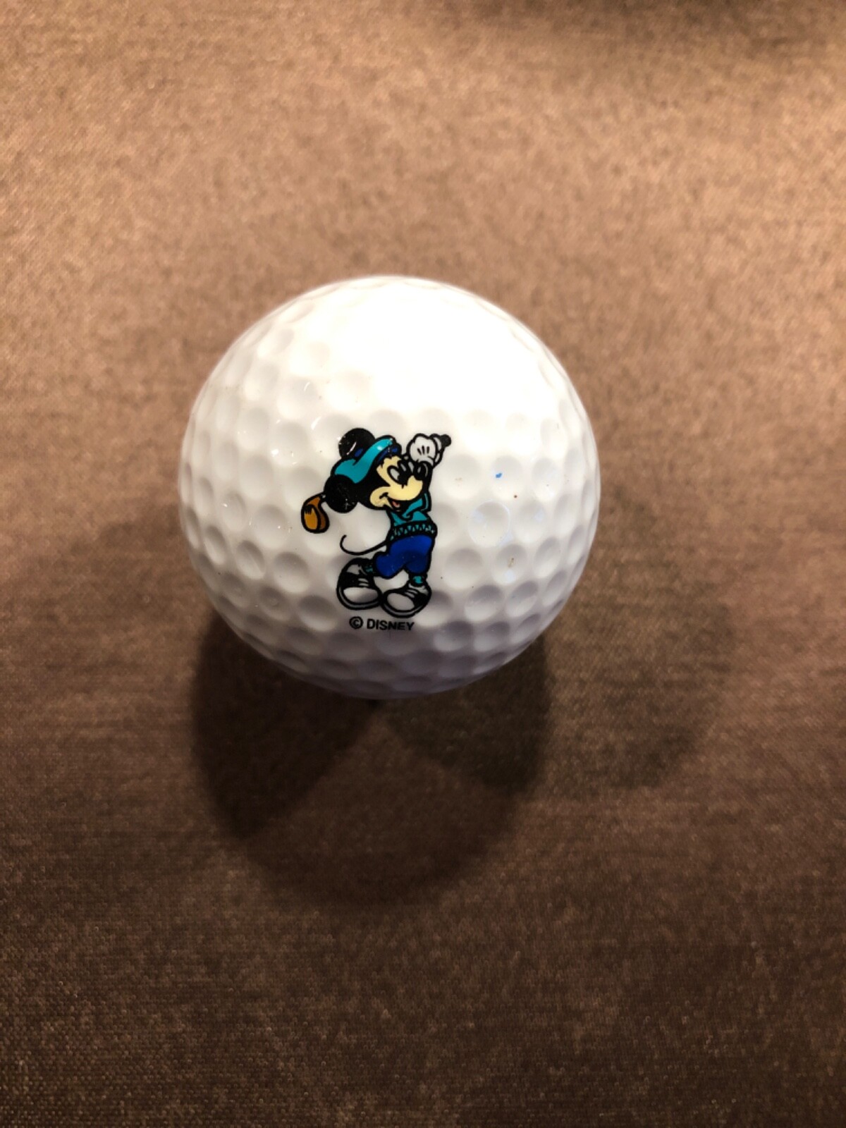 LOGO GOLF BALL-DISNEY....MICKEY MOUSE GOLF. TEAL/BLUE ATTIRE WITH WHITE ...