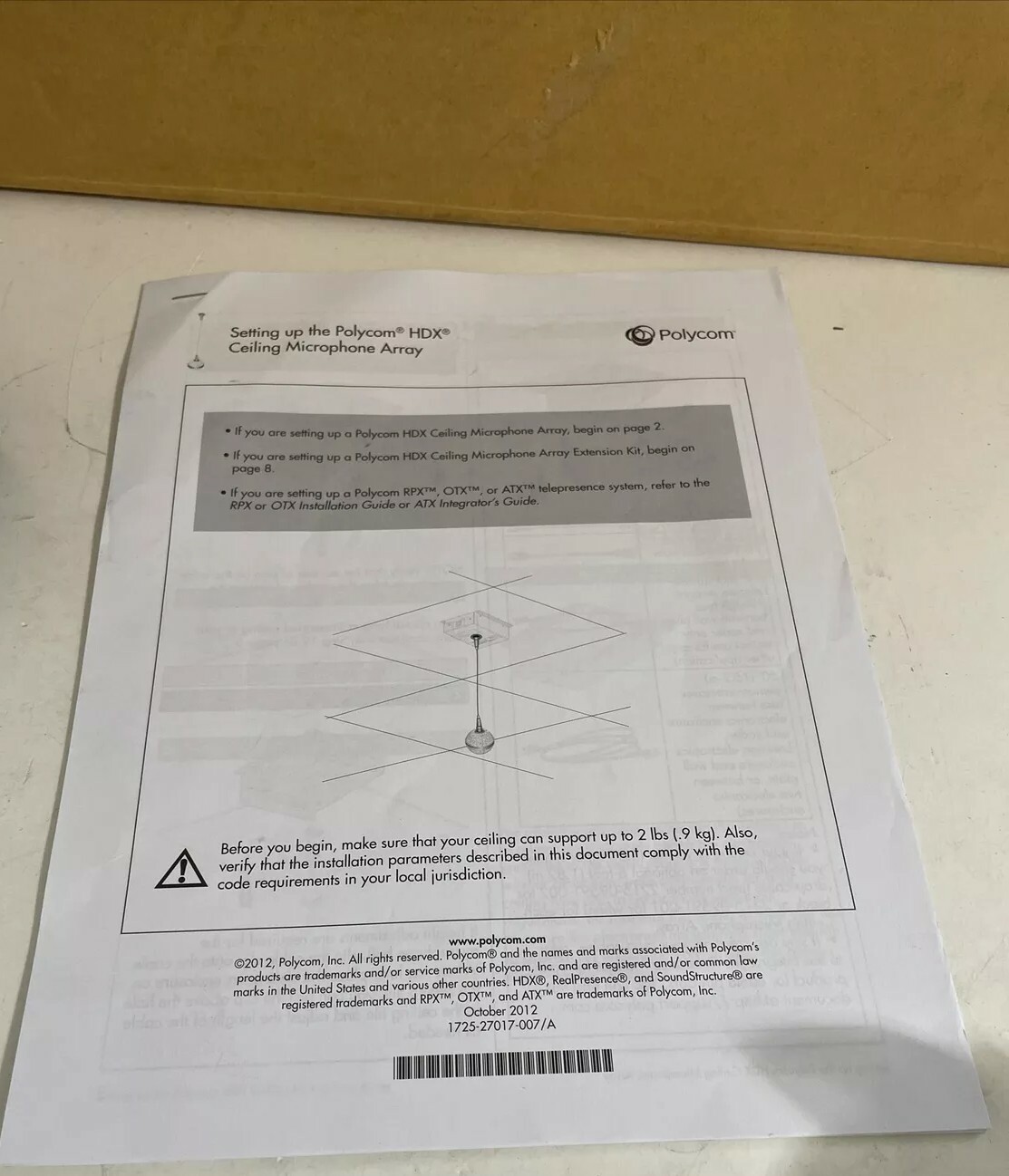 2x Polycom HDX CMA Ceiling Microphone Arrays | 2201-26932-001 for sale ...