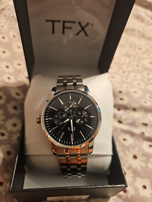 TFX Men's Silver-Tone Chronograph Bracelet Watch | eBay