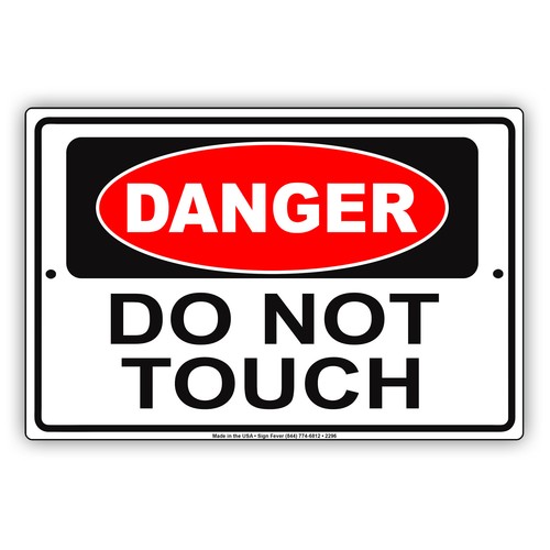 Danger Do Not Touch Electric Hot Pipes Safety Warning Notice Aluminum ...