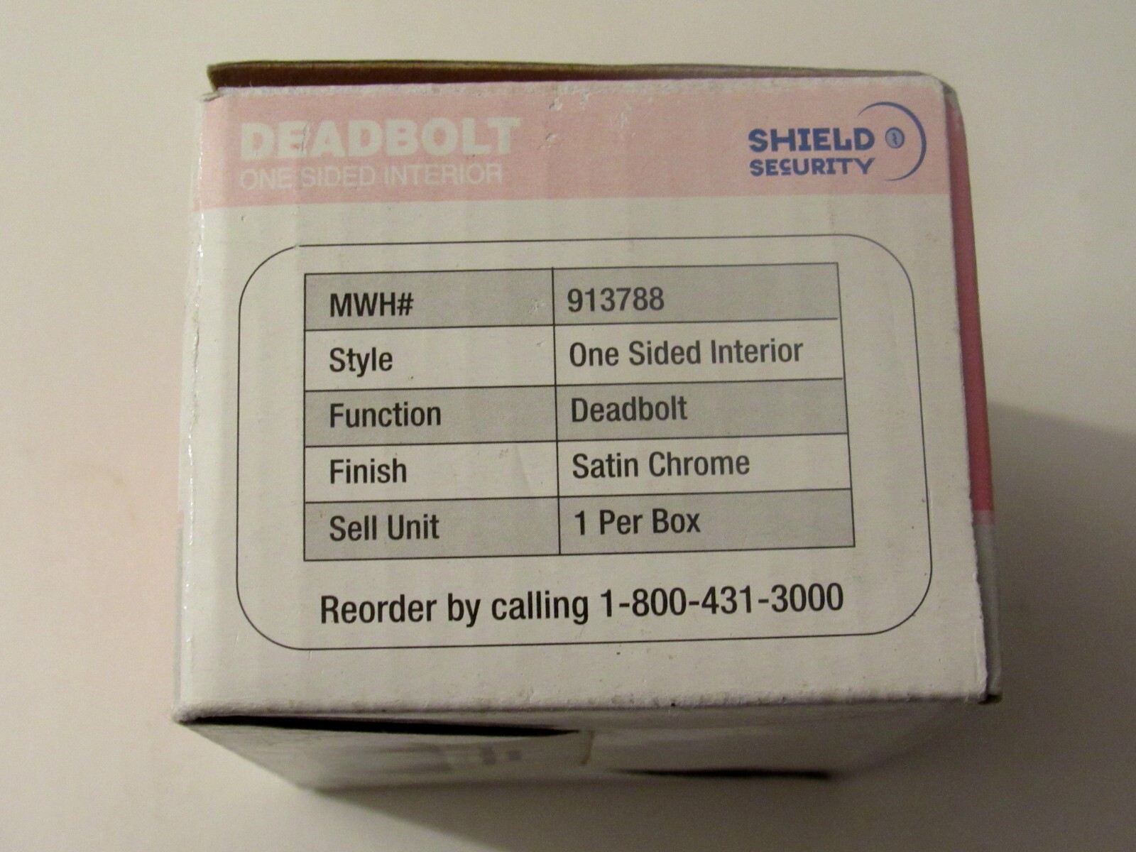 DEADBOLT Shield Security ONE SIDED INTEROR 913788 - old stock for sale ...