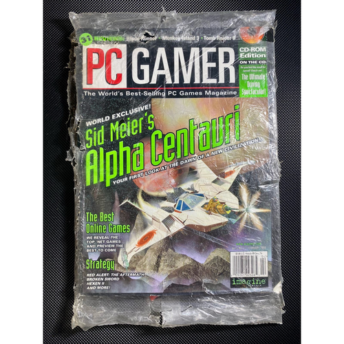 Sealed PC Gamer Magazine, February 1998 Vol. 5 #2 w/ Driving Games Demo ...