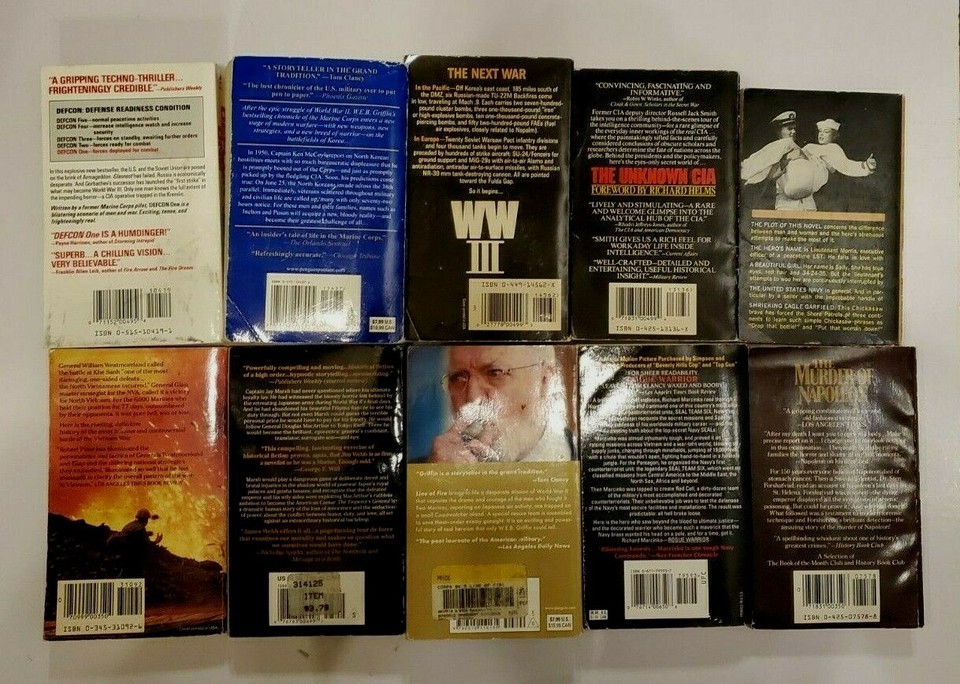 10 Lot Military War Books by some Great Authors! W.E.B. Griffin, Joe ...