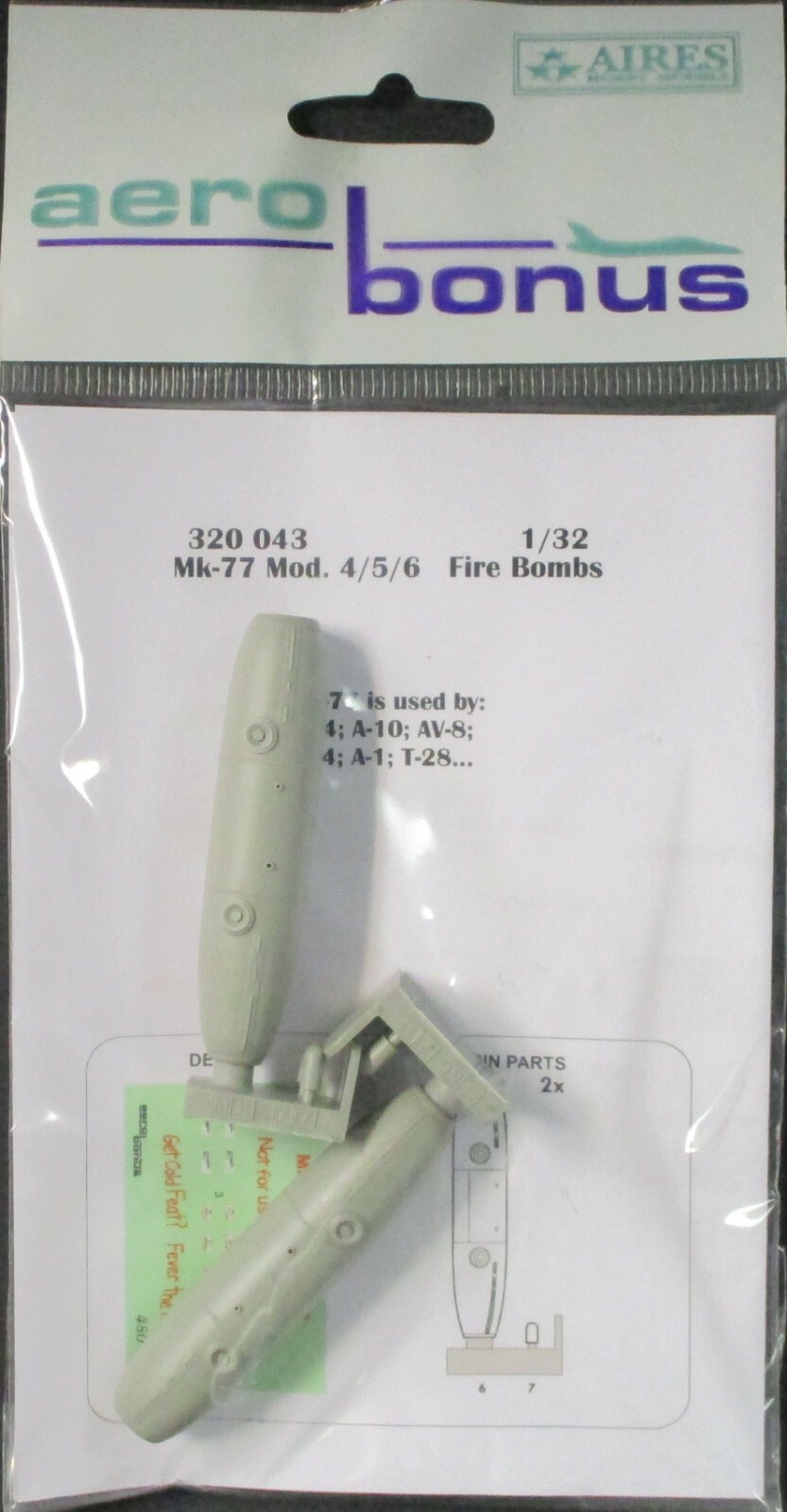 Aerobonus 1/32nd Scale Resin Mk 77 Mod 4/5/6 Fire Bombs Item No. 320043 ...