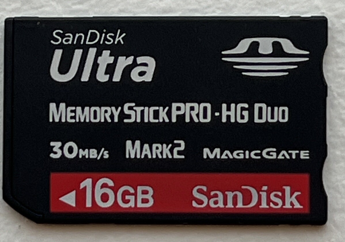 Sandisk Ultra 16Gb Memory Stick Pro Duo Magic Gate Memory card - Black ...