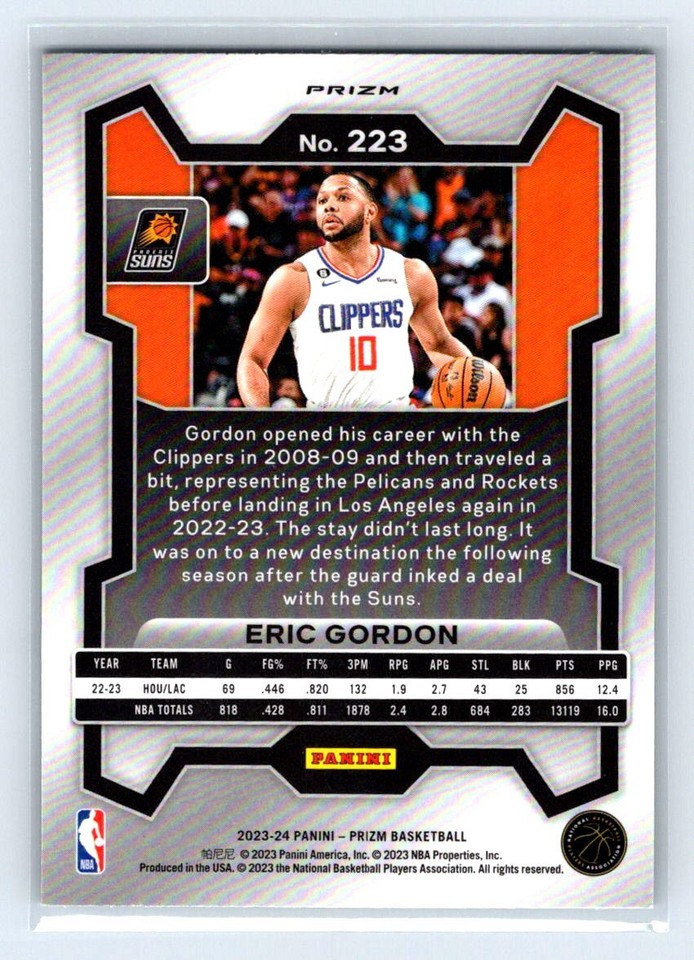 Eric Gordon 2023-24 Panini Prizm Prizms Green #223 Phoenix Suns | eBay