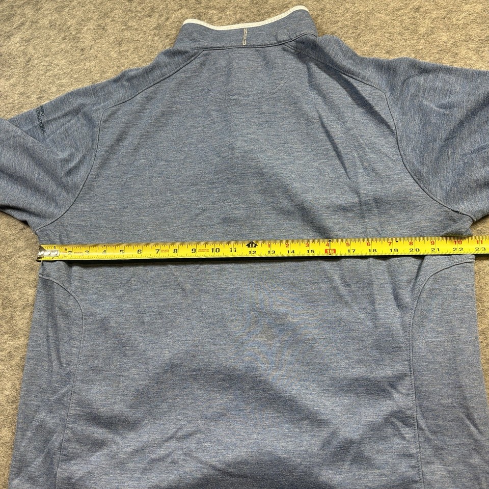 Zero Restriction 1/4 Zip Pullover Mens XL Light Blue Company Logo Mock ...