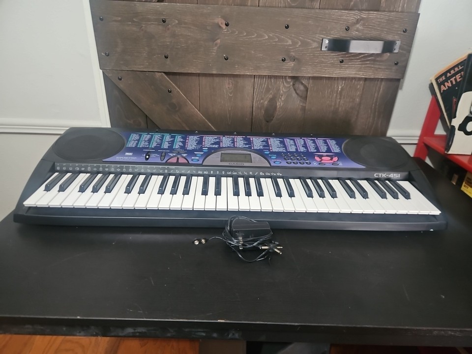 Casio CTK-451 Electronic Digital 61 Key Piano Keyboard Portable Battery ...