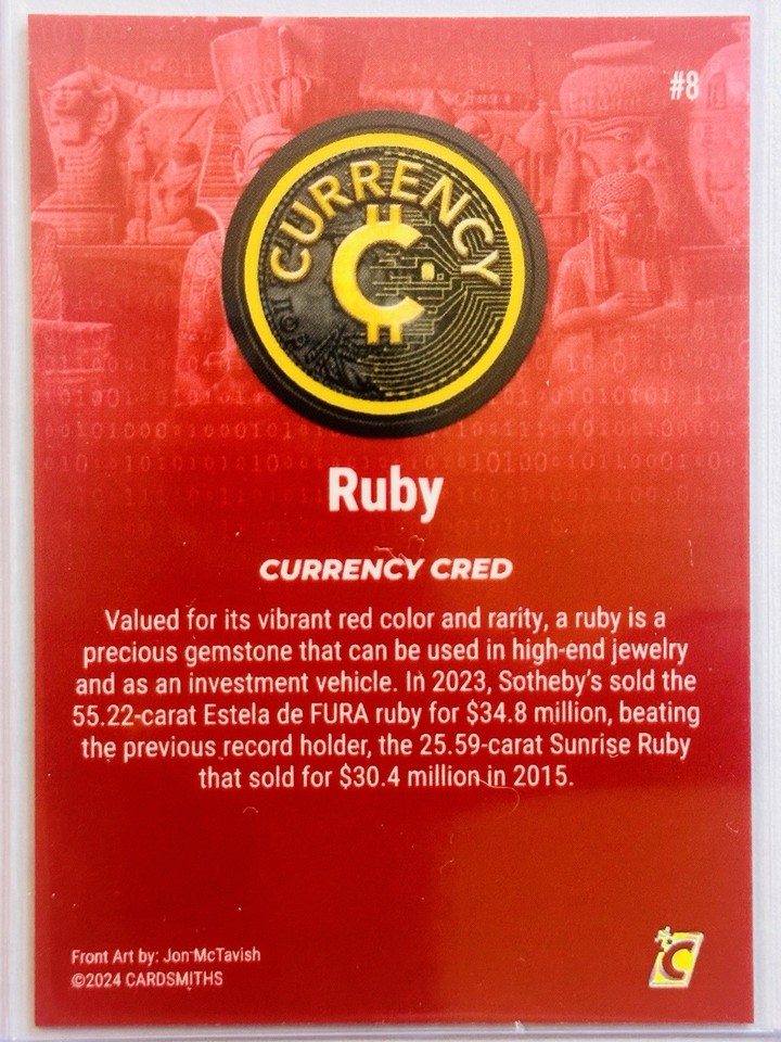 RUBY #8 2024 Cardsmiths Currency SERIES 4 S4 CRYSTAL SPARKLE Holo | eBay