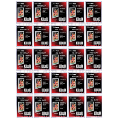 25 x Ultra PRO Mini Snap Card Holder Protector Two Piece Clear ...