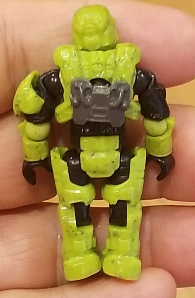 HALO MINI ACTION FIGURE LIME GREEN/BLACK SPARTAN MEGA BLOKS UNSF ...