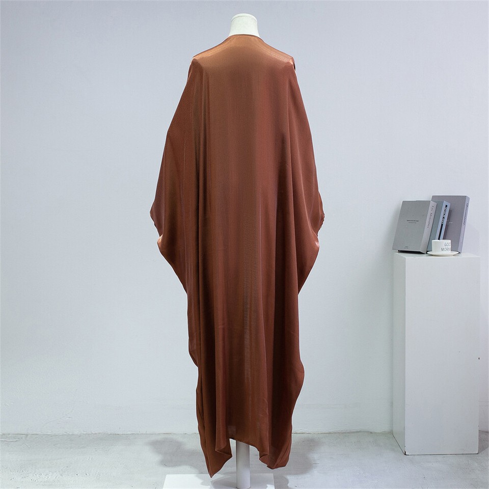 Muslim Women Kaftan Ramadan Party Open Cardigan Abaya Long Dress ...