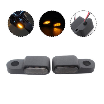 2PCS Small Motorcycle Black LED Turn Signal Blinker Lights Universal ...