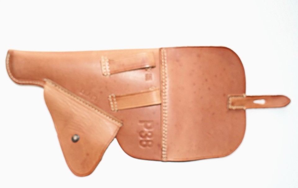 GERMAN ARMY LUFTWAFFE L.B.A(s) WW2 repro P38 SOFT SHELL HOLSTER TAN ...