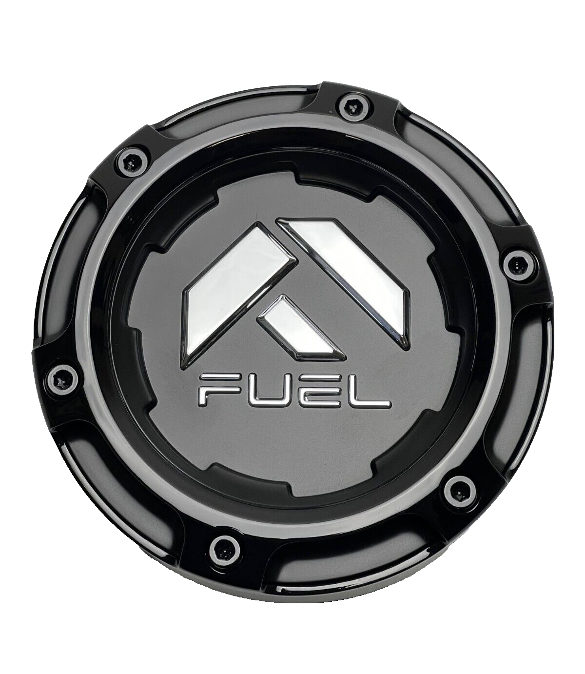 Fuel Matte Black/Gloss Black Snap In Wheel Center Cap 1005-50SBLD for ...