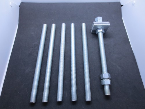 6ea Threaded Rod 3/4" X 10"L w/ Nuts & Washers - New | eBay