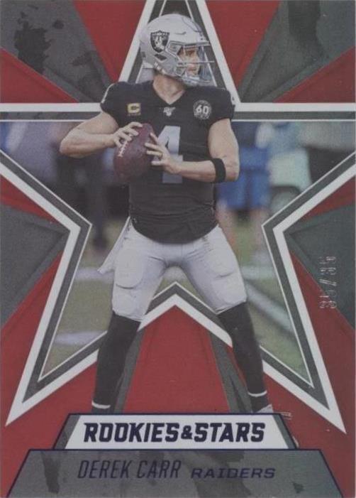 2020 Panini Rookies & Stars - Derek Carr #43 Red & Blue /35 for sale ...
