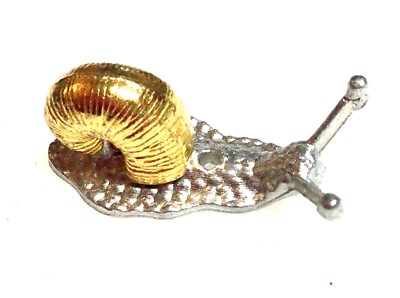 Small Metal Snail Figurine Gold Tone Shell Silver Tone Body | eBay