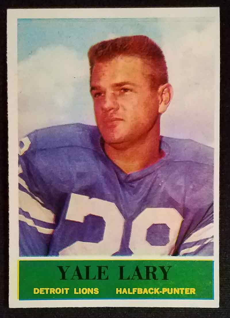 1964 Philadelphia #62 Yale Lary Detroit Lions (HOF) NR-MINT | eBay