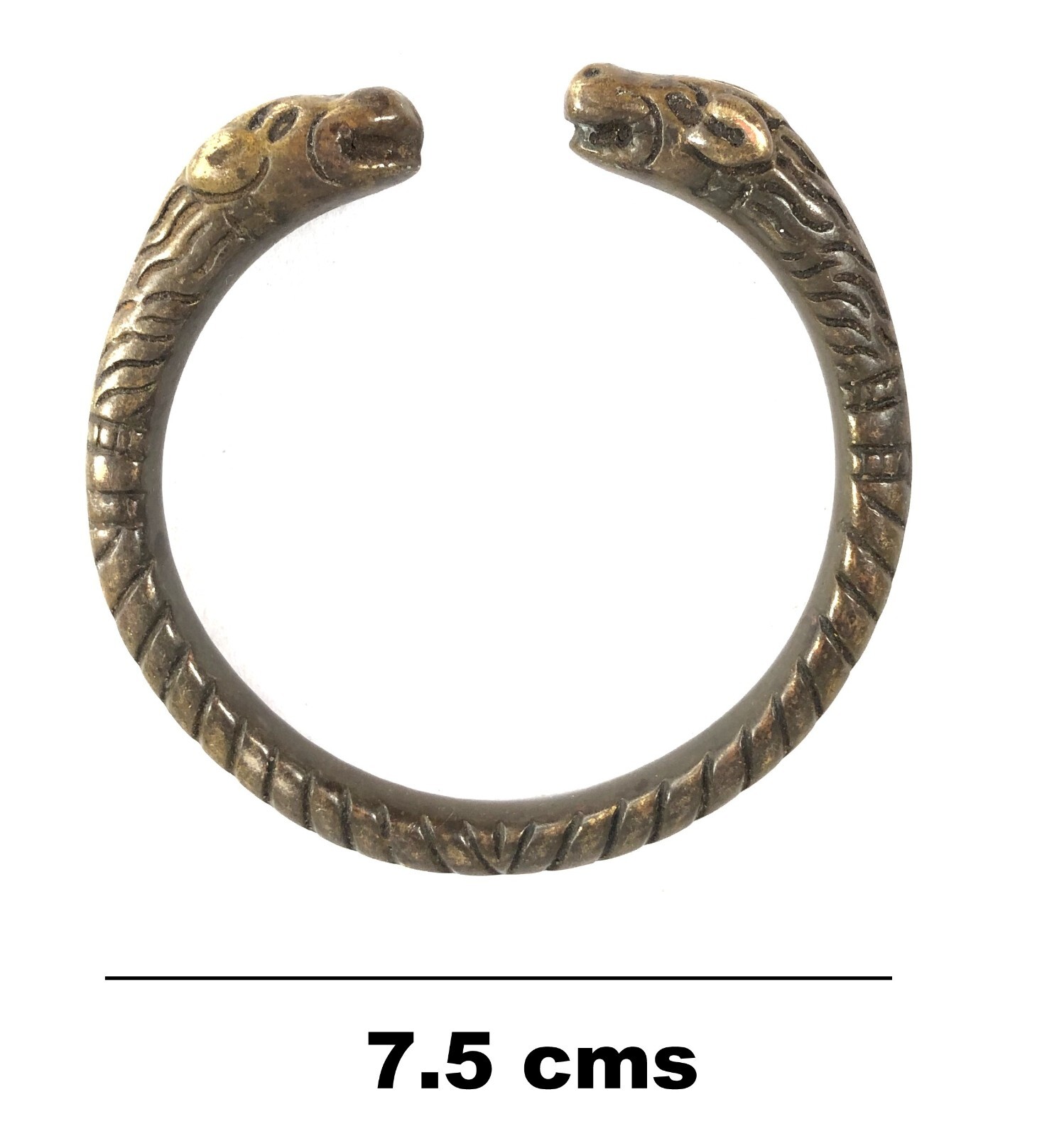 Beautiful Lion Faced Antique Brass Hand Kada Indian E… - Gem