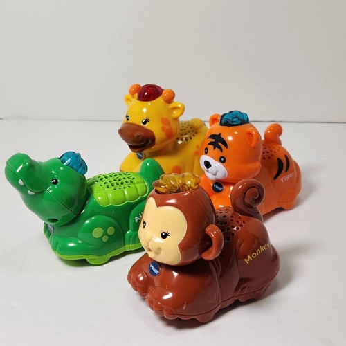VTech Go Go Smart Animals ELEPHANT TIGER MONKEY GIRAFFE Friends Lights ...