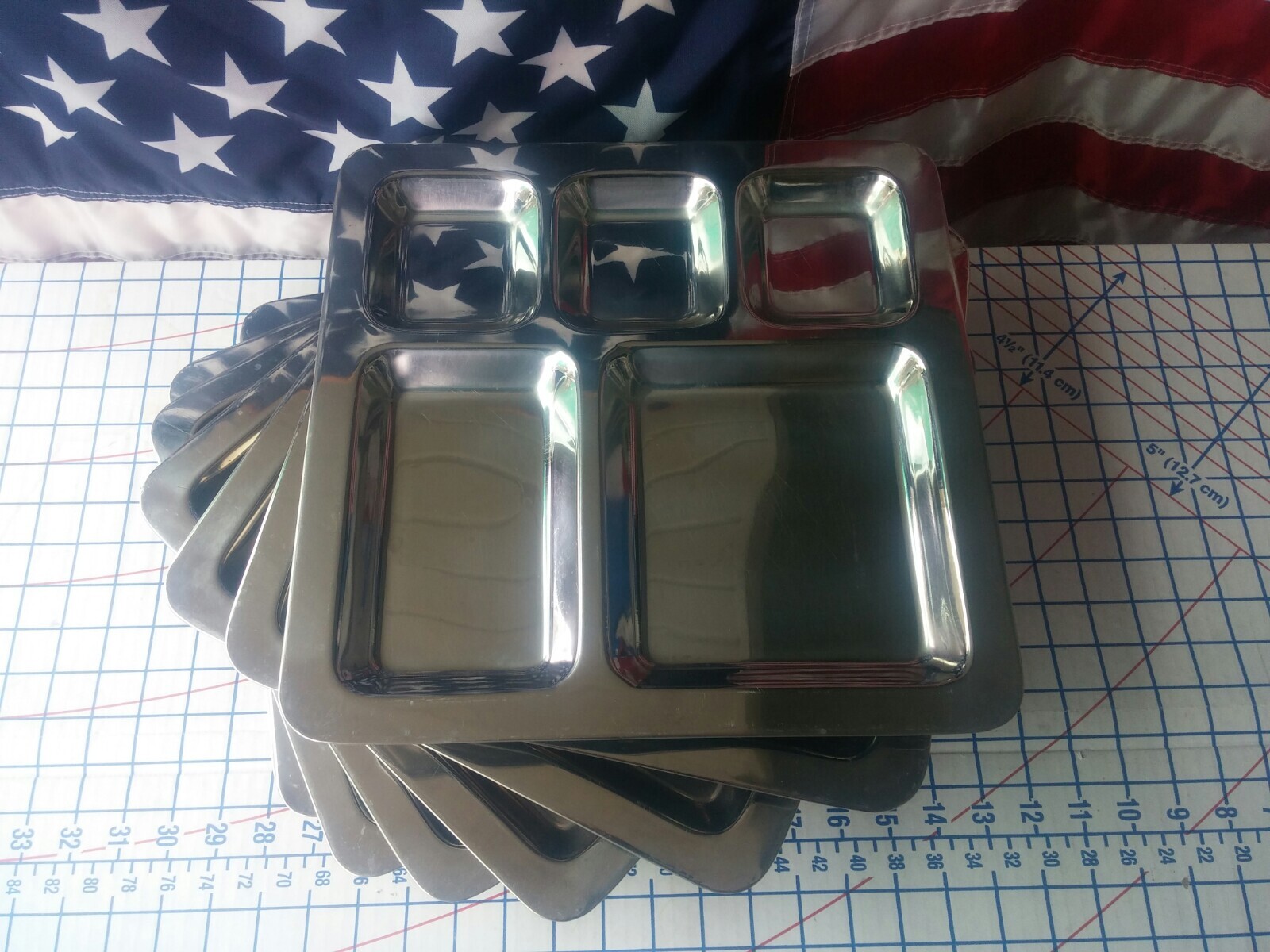 8 Steeltek Stainless Steel Five Compartment Prison Military Buffet ...