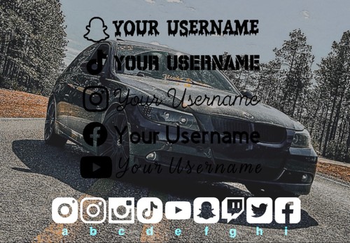 Custom Snapchat Socials Vinyl Decals Stickers For Cars | eBay