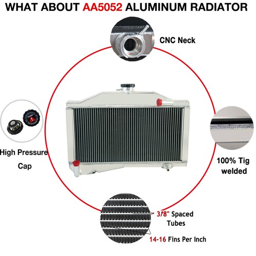 ALUMINIUM RADIATOR FIT 1955-1971 MORRIS MINOR 1000 948/1098 MT | eBay