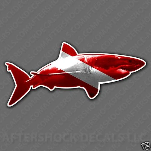 Scuba Diving Flag With Shark