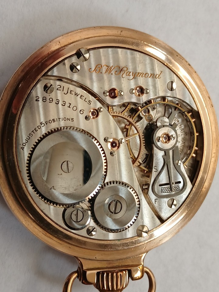 21 J Elgin B.W. Raymond Nice Running pocket watch 12k GF RR Case | eBay
