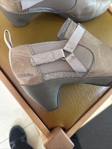 Merrell Evera Rush Leather Bootie Women's Size 8.5 aluminum stretch ...