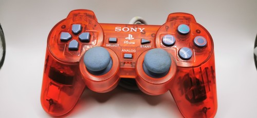 Sony PlayStation 2 PS2 Controller Clear Red transparent Tested ...