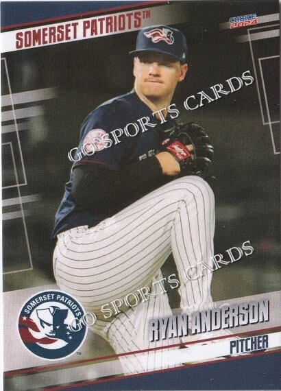 2024 Somerset Patriots Ryan Anderson Yankees RC Rookie Minor Baseball ...
