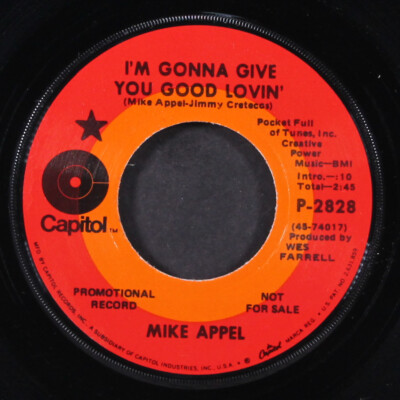 MIKE APPEL: i'm gonna give you good lovin' / lady love CAPITOL 7 ...