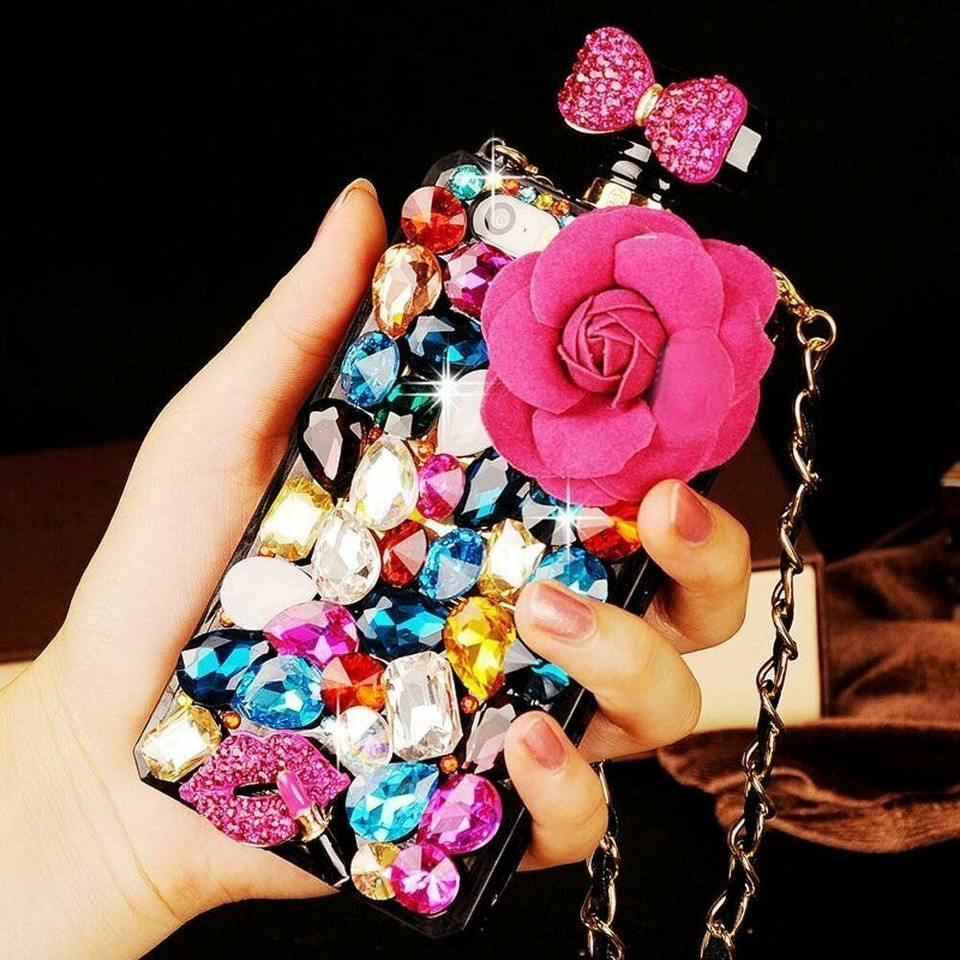 NEW Bling Sparkle Diamonds Perfume Bottle Phone Case For SAMSUNG/ Apple ...