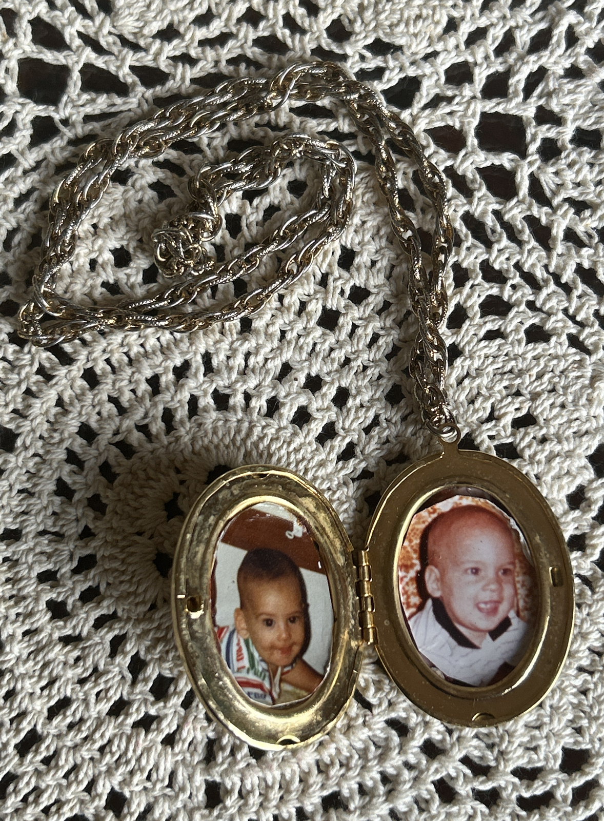 Antique Estate 2 Sided Picture, Portrait Necklace Vi… - Gem