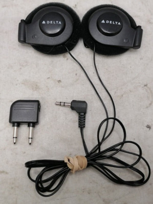 Delta Airlines Earphones with Jack Dual Pronged | eBay