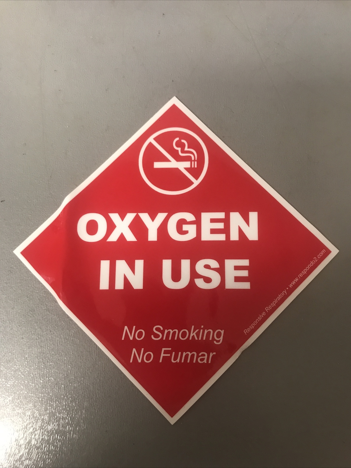 2 Oxygen In Use Sticker No Smoking ~Wall Window Door Glass Vinyl Decal ...