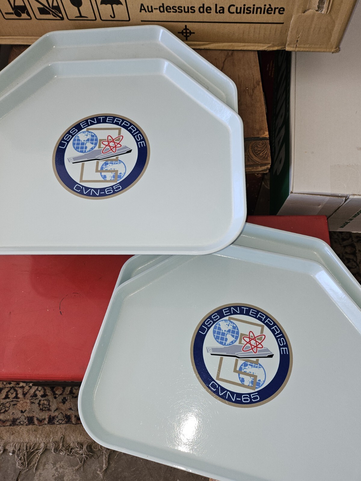 4 USS Enterprise CVN-65 Mess Deck Trays US Navy BRAND NEW. DEADSTOCK | eBay