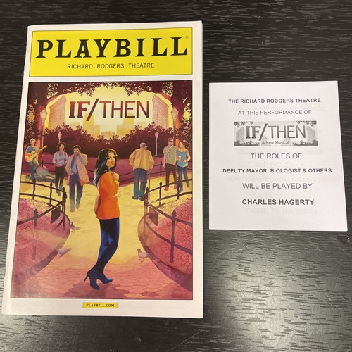 IF/ THEN Oct 2014 Broadway Playbill & Understudy Slip! ANTHONY RAPP ...