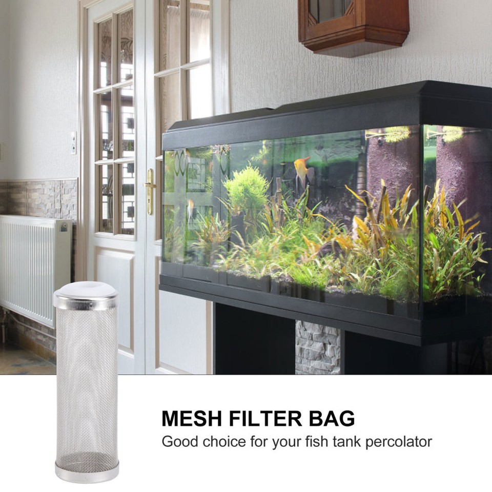 16 Mm Stainless Steel Filter Sleeve Shrimp Mesh Fish Bag Net Aquarium ...