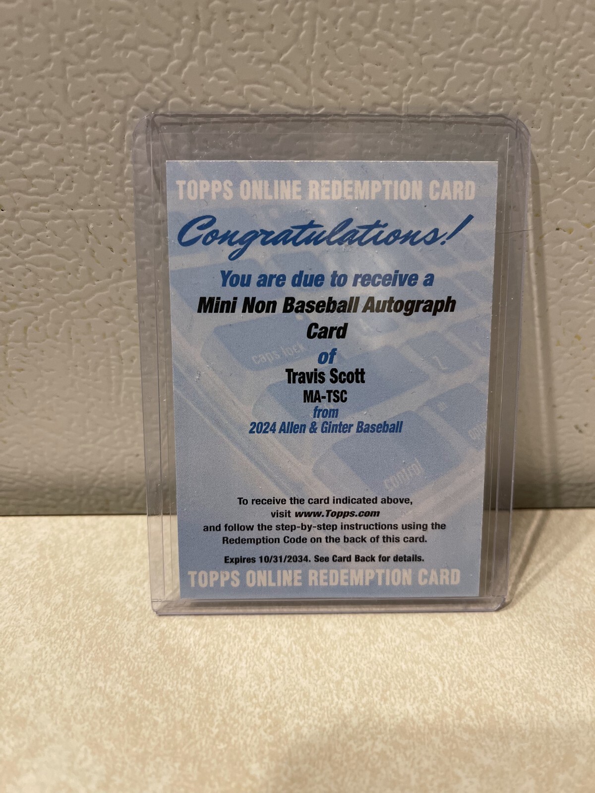 2024 Topps Allen & Ginter Travis Scott Mini Autograph Auto Redemption ...