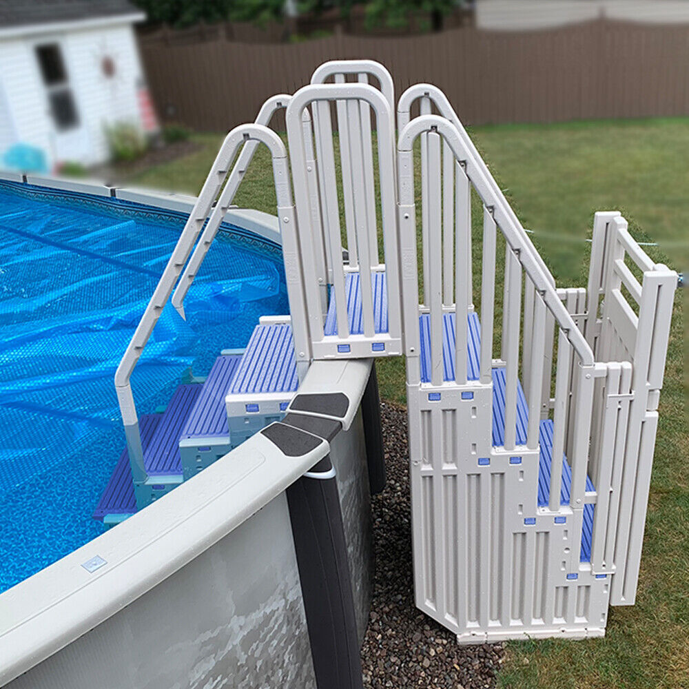 Confer Above Ground Swimming Pool Step Entry System w/ Closure ...