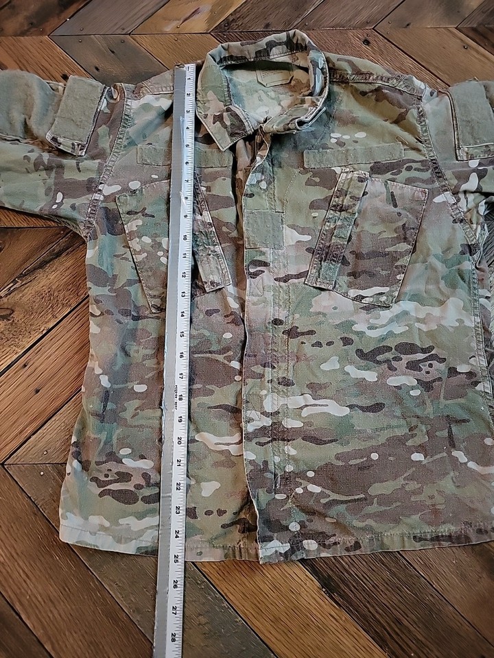 US ARMY COMBAT UNIFORM COAT ACU SMALL SHORT OCP CAMOUFLAGE Ripstop FULL ...