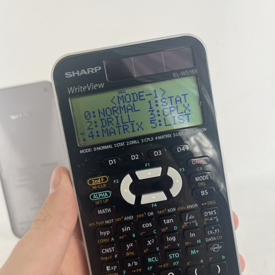 Sharp EL-W516X WriteView Scientific Solar Powered Calculator with Case ...